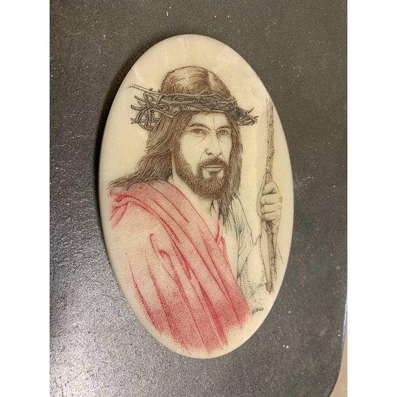 Other | Authentic Jesus Christ Print Handicraft Decor From Tennessee ...